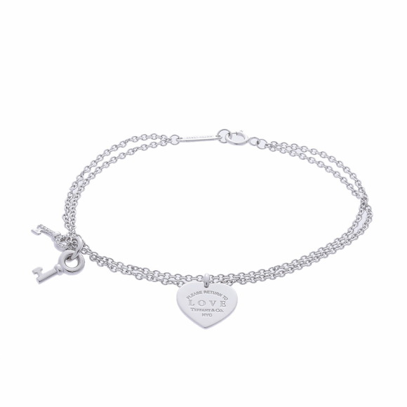 Tiffany & Co. | Jewelry | Tiffany Return To Heart Key Bracelet K8 White ...